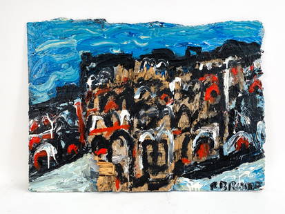 Ross Brodar, Nyc (b. 1971) Large Heavy Impasto O/c Auction