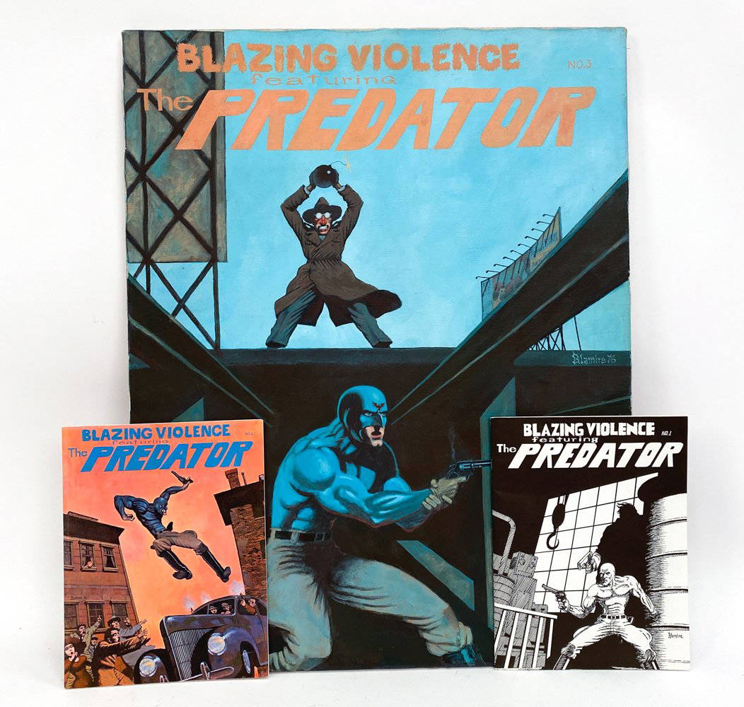 Larry Blamire Cartoon Illustration Acrylic Auction