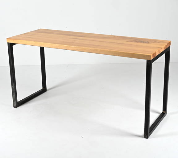 Industrial Steel & Butcher Block Console Table