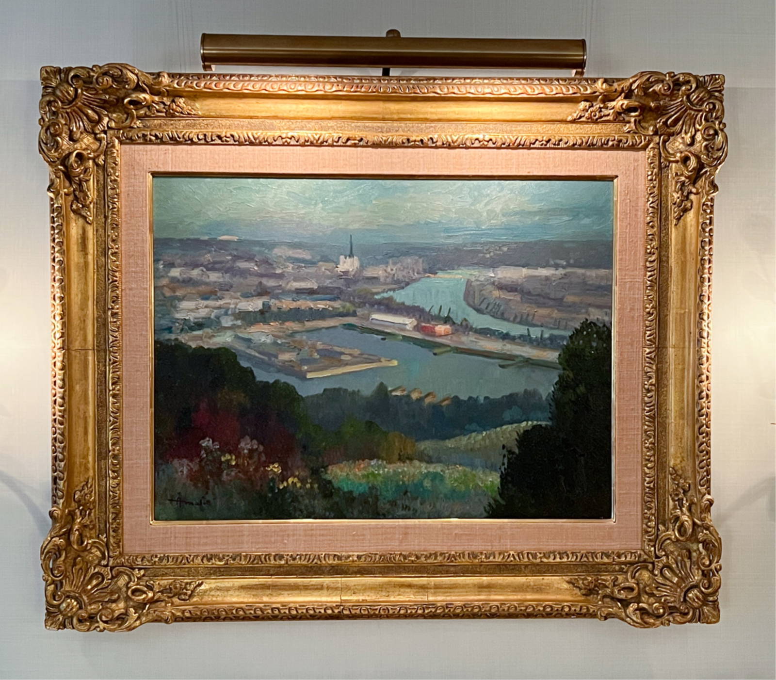 Albert Malet, French (1912-1986) View Of Rouen O/c Auction