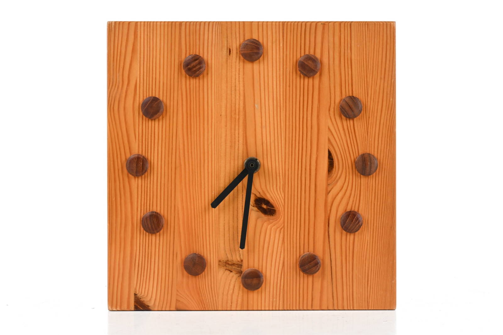 Swedish Modern Solid Pine Wall Clock Auction