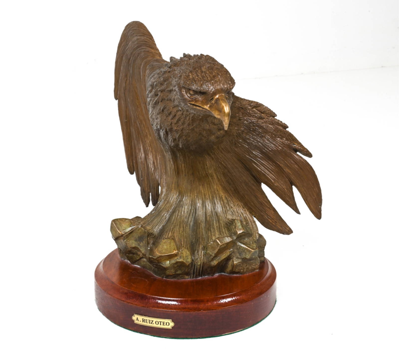 A. Ruiz Oteo Bronze Eagle Sculpture Auction