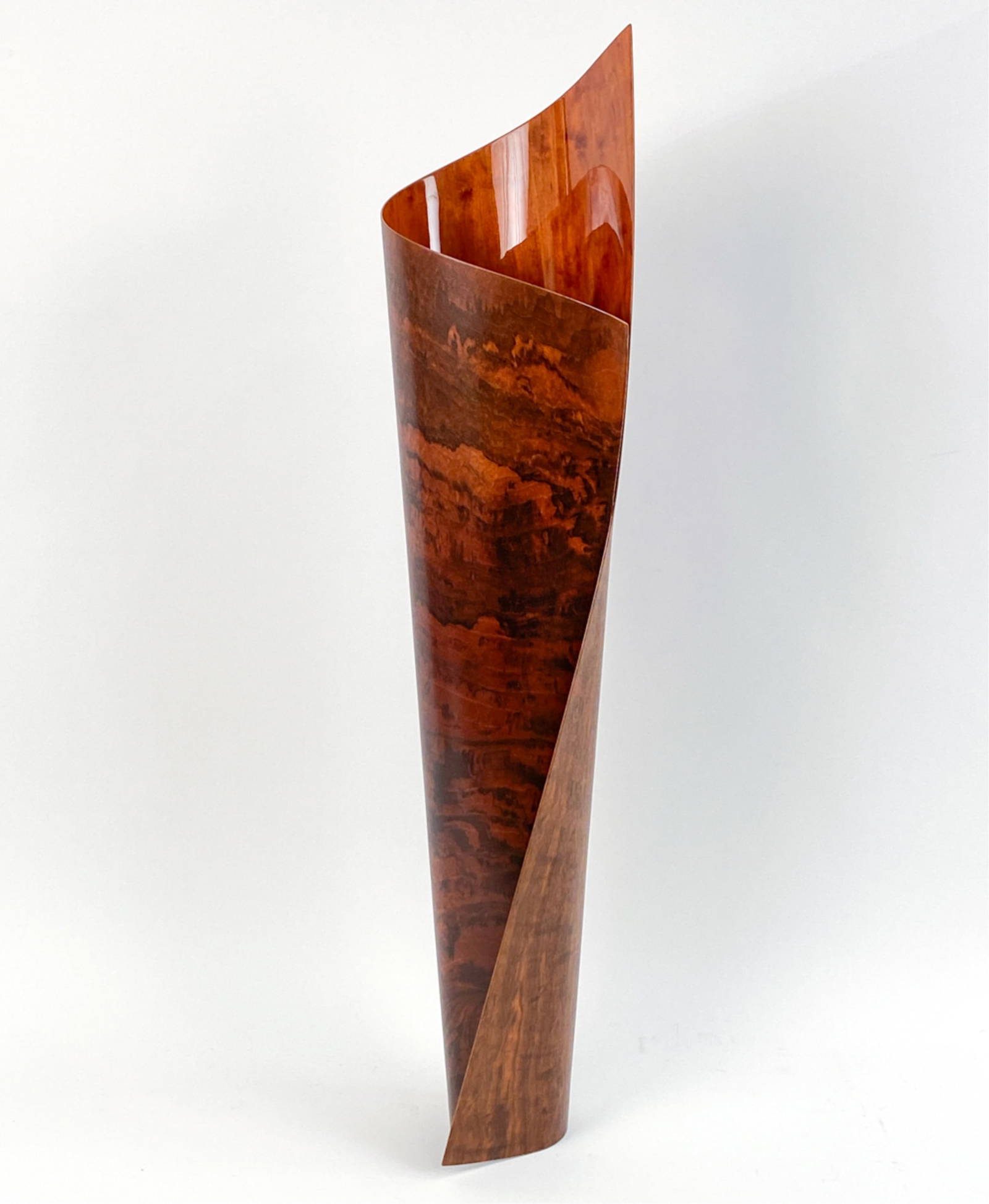 Contemporary Rolled Wood Veneer Sculture Auction