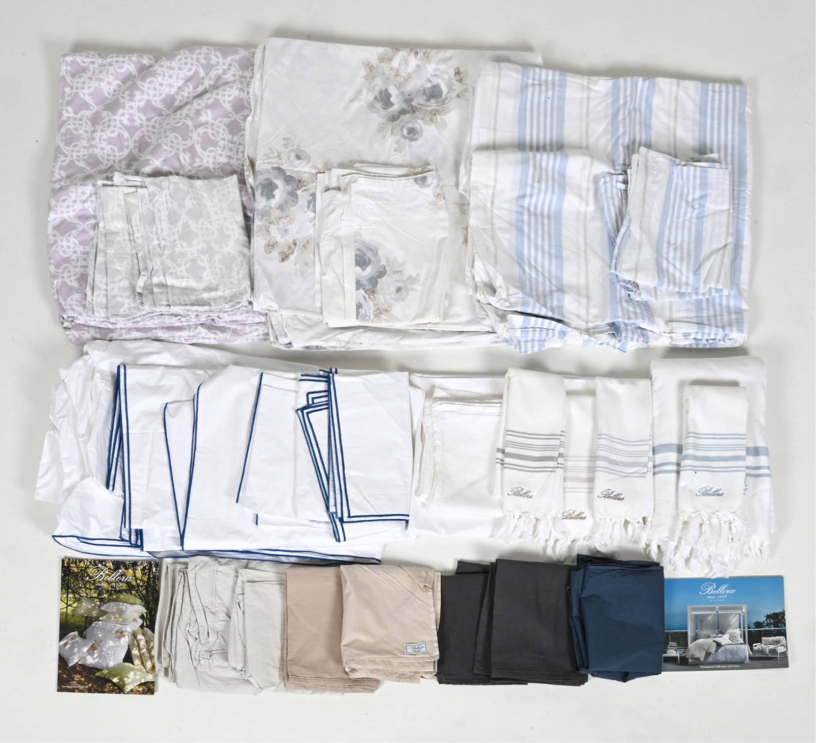 Grouping Of Bellora Luxury Bed & Bath Linens Auction