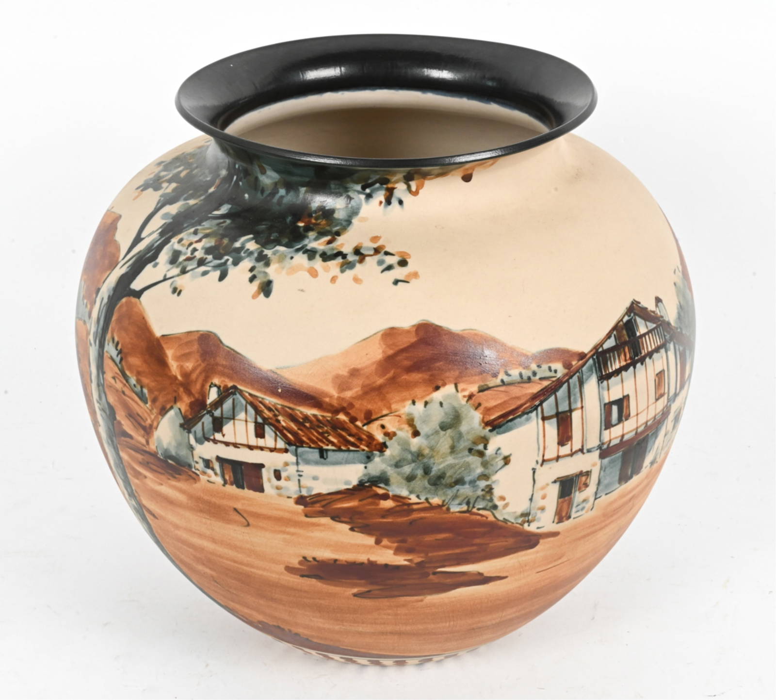 C. Fischer Painted Sandstone Ciboure Pottery Vase Auction
