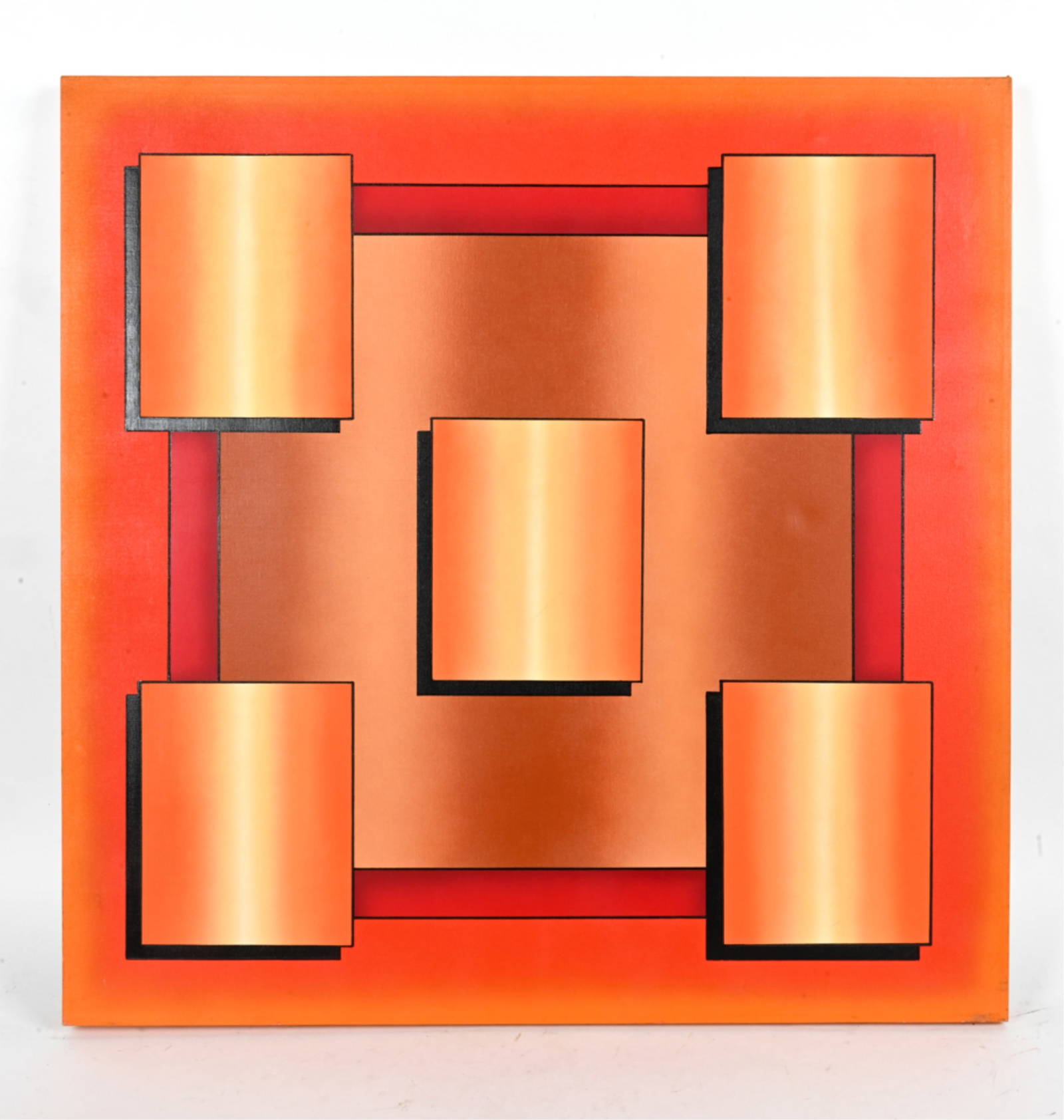 Rek (b. 1964) Street Artist Op-art Painting Auction