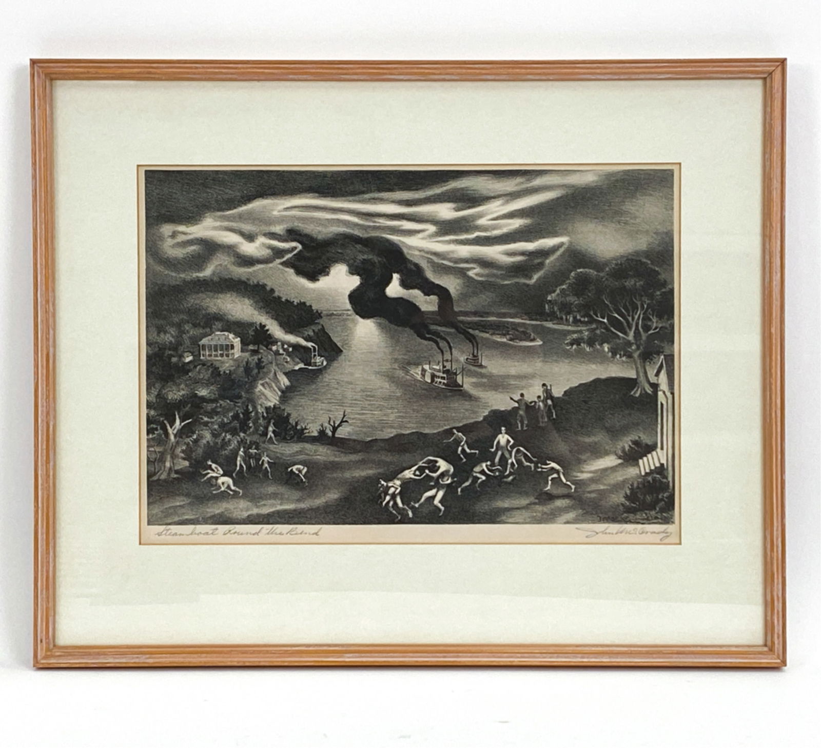 John Mcgrady (1911-1968) Lithograph Steamboat Auction