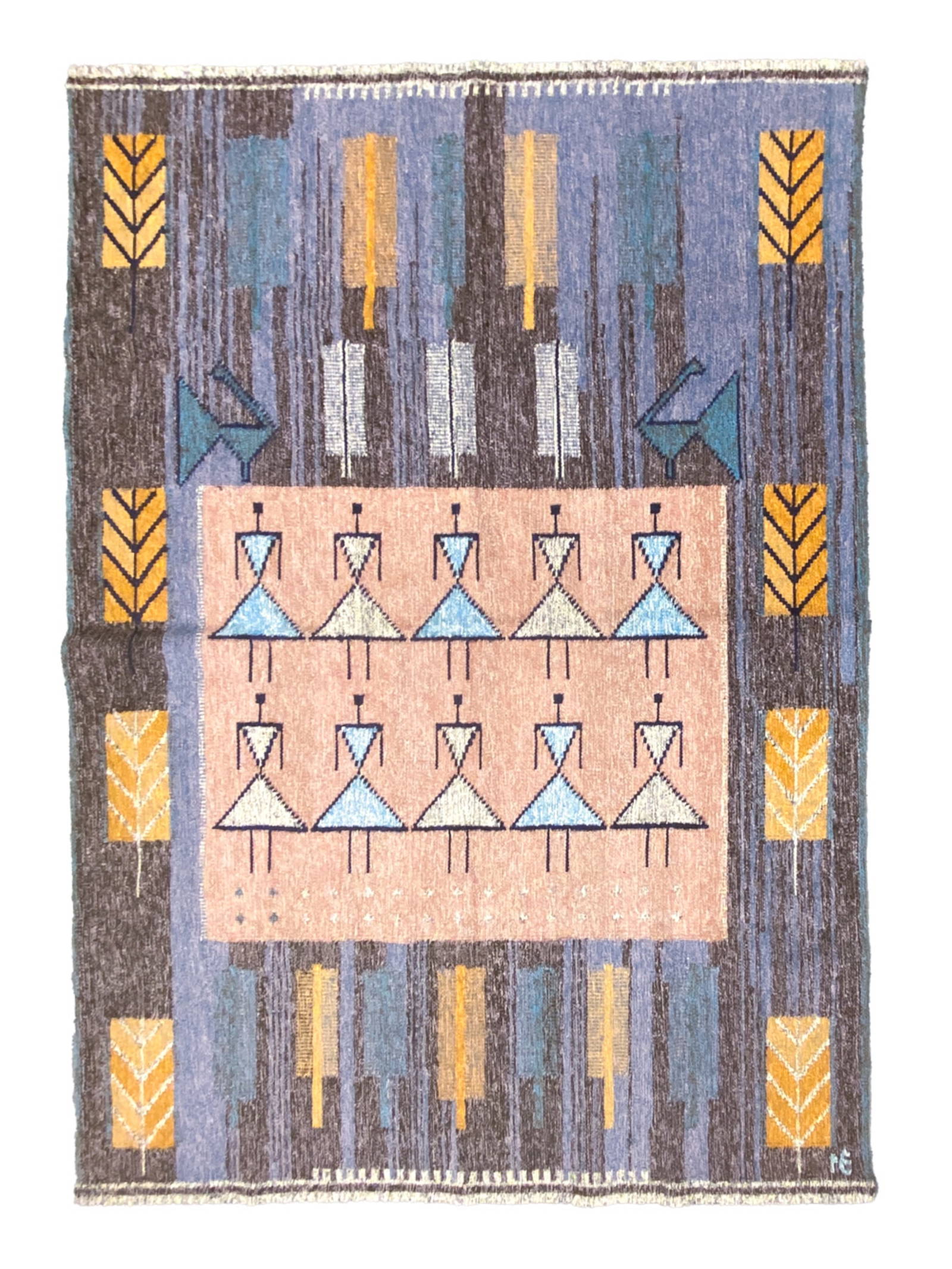 Eva Nemeth Danish Woven Wool Tapestry Rug Auction