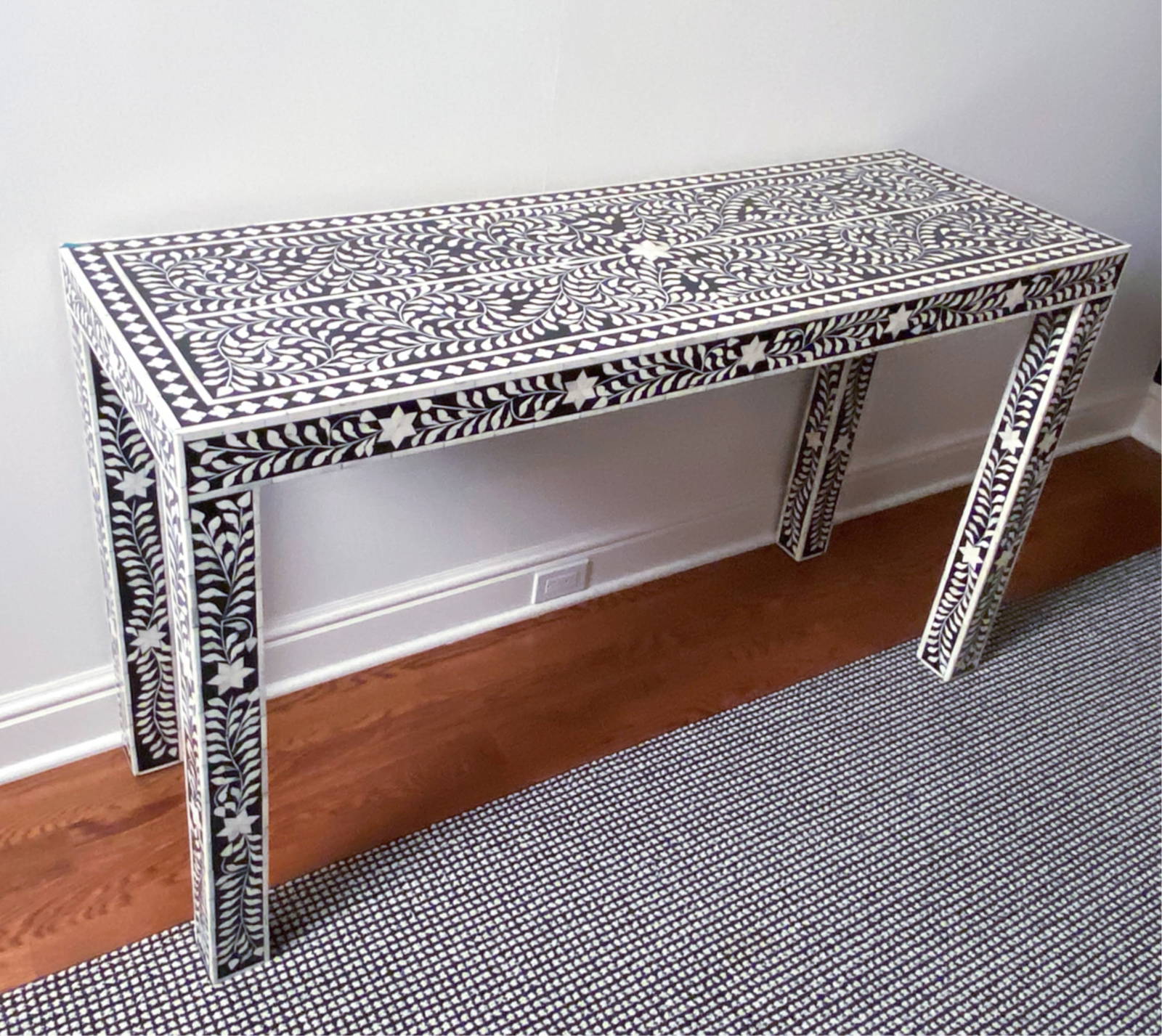 Bone Inlaid Console Table Auction