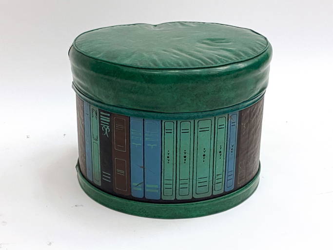 Hettrick Mid Century Hassock Faux Book Footstool