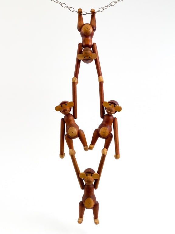 (4) Kay Bojesen Danish Monkeys, Circa 1970's Auction