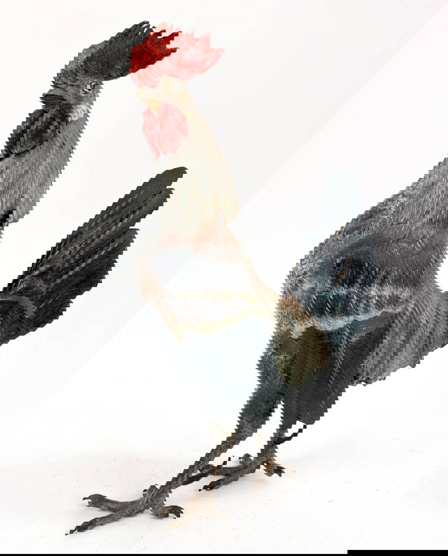 Vienna Cold Painted Bronze Rooster Auction