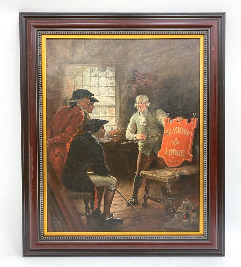 James Calvert Smith (1878-1962) Illustration O/c Auction