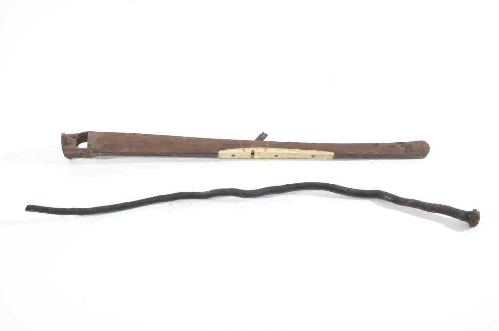 PRIMITIVE WOOD & IVORY FIRE STARTER - Apr 27, 2014 | Westport Auction in CT