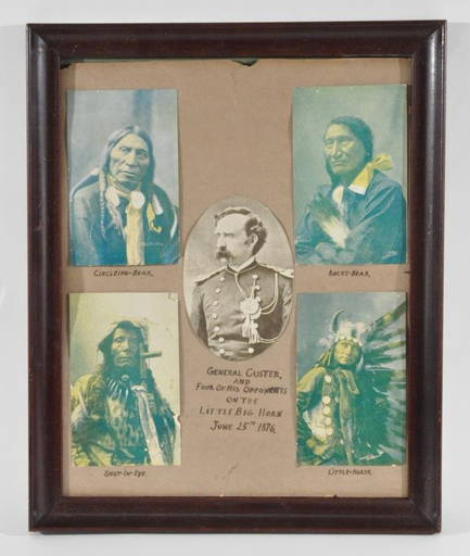 General Custer Print W/ Native American Opponents