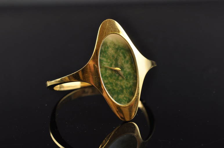Chopard 18k Gold & Jade Watch