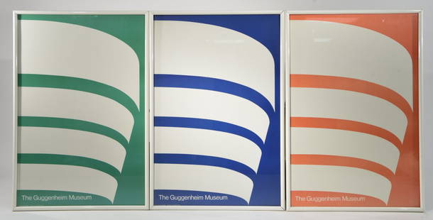 Three Malcolm Grear Guggenheim Museum Poster 1969