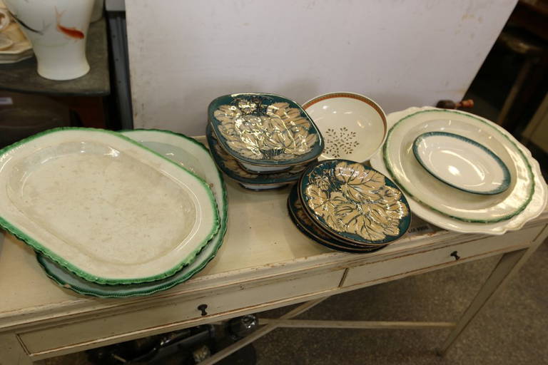 Grouping Of English Creamware Platters As Well As