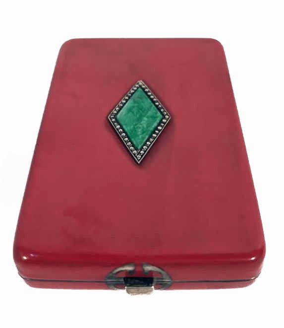 ART DECO FRENCH ENAMEL COMPACT