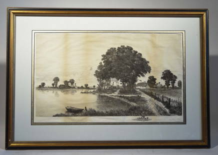 Frederick Leo Hunter Long Island Etching