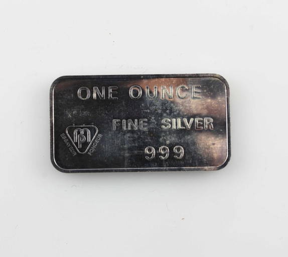 .999 Fine Silver One Ounce Ingot Swiss Bank