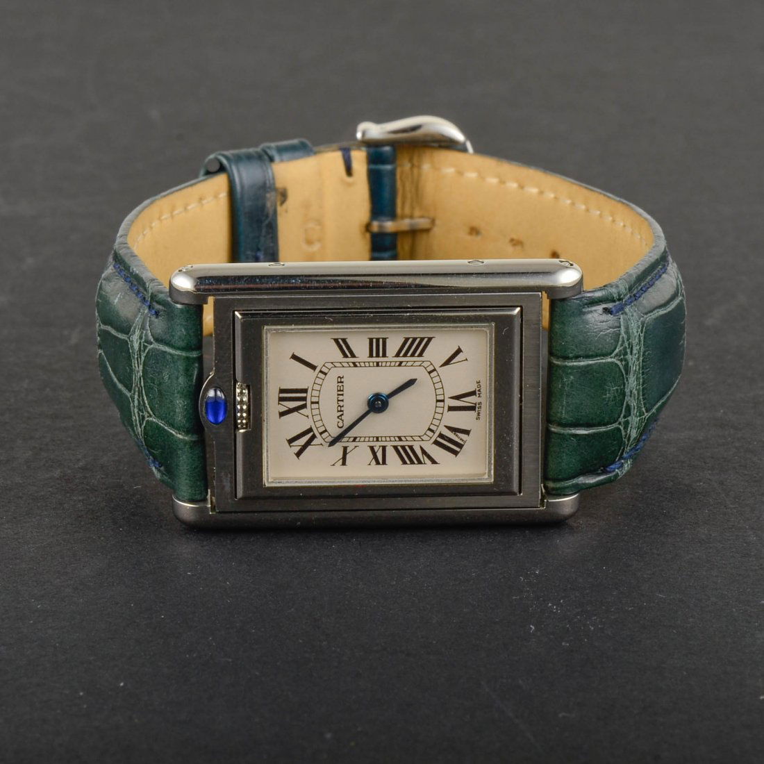 Cartier Tank Reverso Basculante Stainless Steel Watch