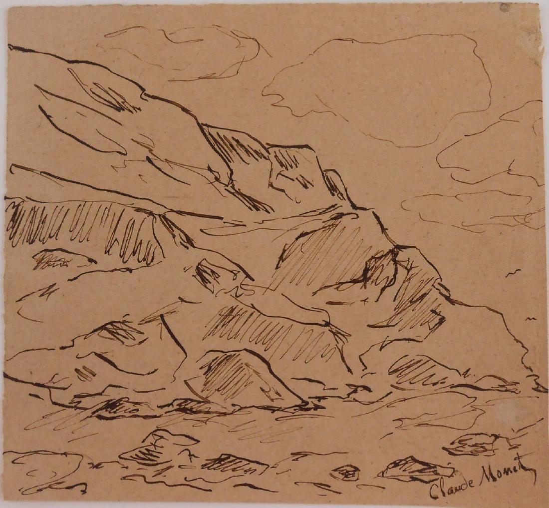 Claude Monet (1840-1926) Pen & Ink Sketch