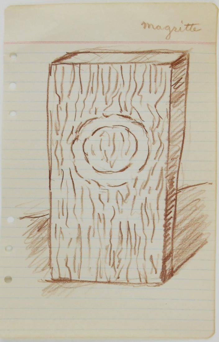 Rene Magritte (1898-1967) Colored Pencil Sketch