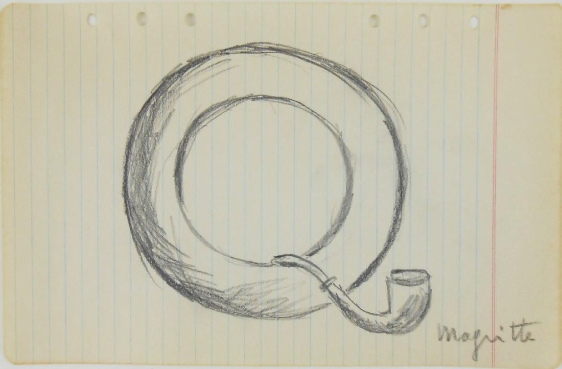 Rene Magritte (1898-1967) Pencil Sketch - Jul 24, 2017 | Preston Hall ...