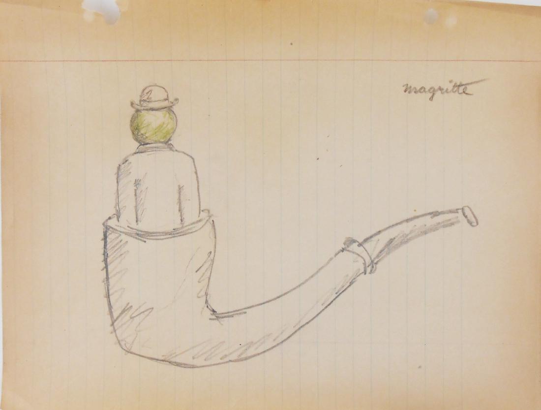 Rene Magritte (1898 1967) Pencil Sketch