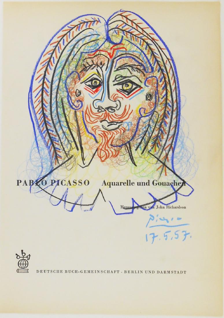Pablo Picasso (1881-1973) Colored Pencil Drawing
