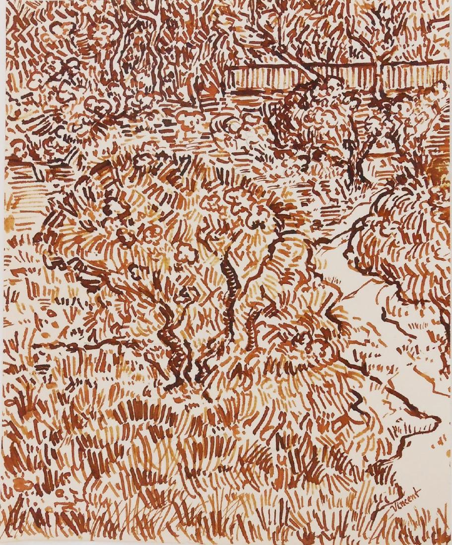 Vincent Van Gogh (1853-1890) Pen & Ink Drawing
