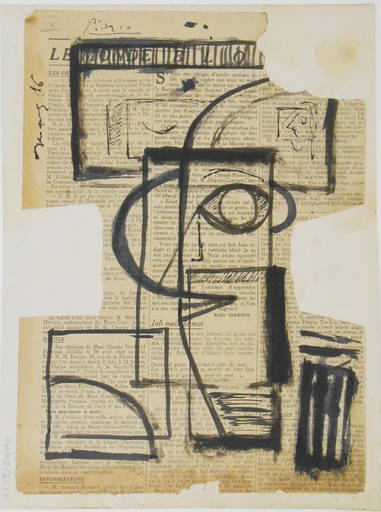 Pablo Picasso (1881 1973) Newspaper Collage