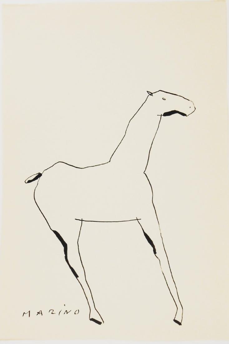 Marino Marini (1901 1980) Pen & Ink Drawing