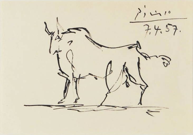 Pablo Picasso (1881 1973) Black Ink Sketch