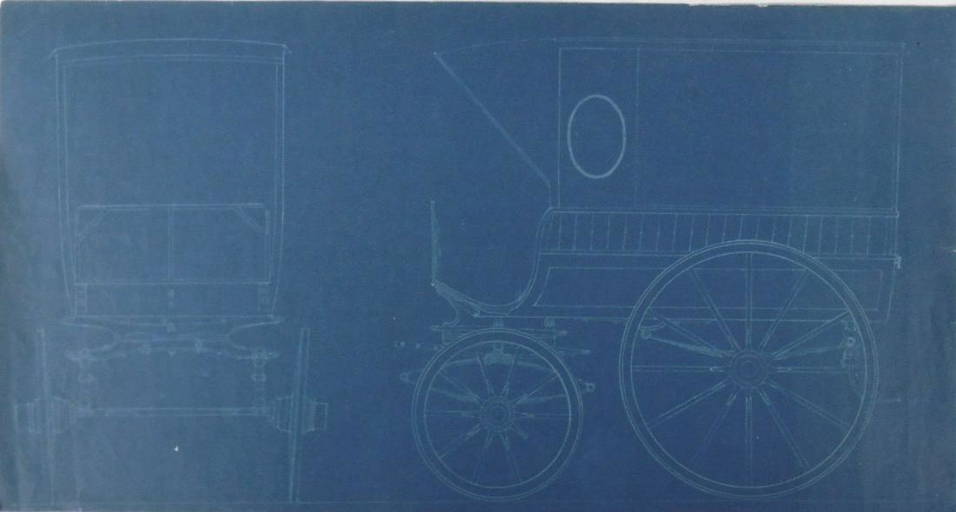 19th Century French Blueprint