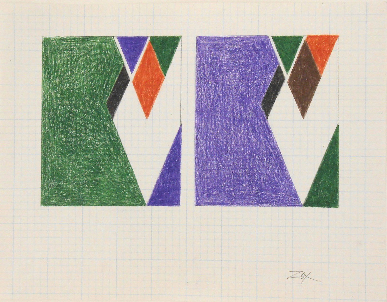 Larry Zox (1937-2006) Colored Pencil Drawing - Nov 23, 2020 | Preston ...