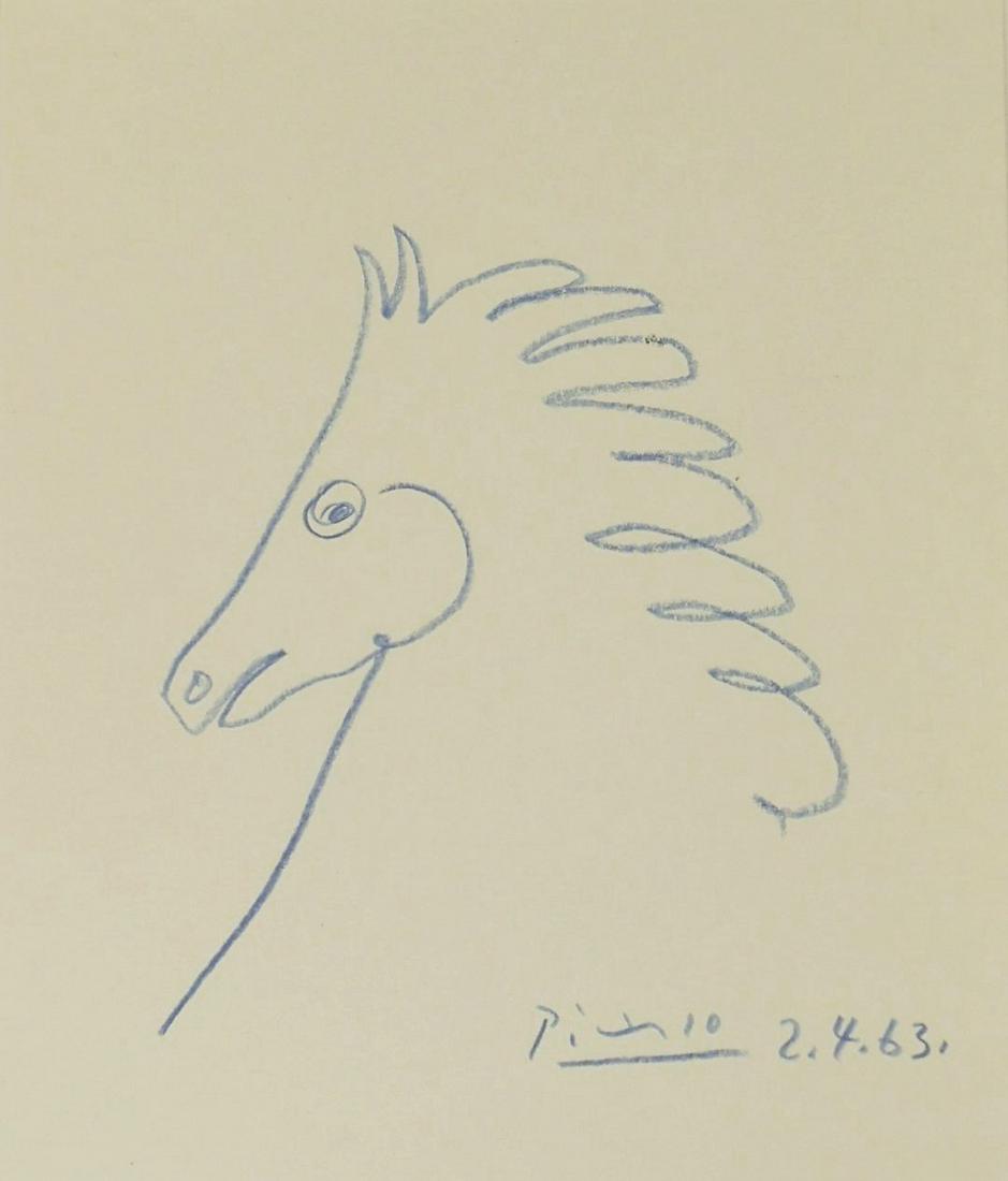 Pablo Picasso (1881-1973) Colored Pencil Drawing (#0125B) on May 16 ...