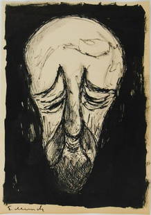 Edvard Munch (1863 1944) Colored Pencil Drawing