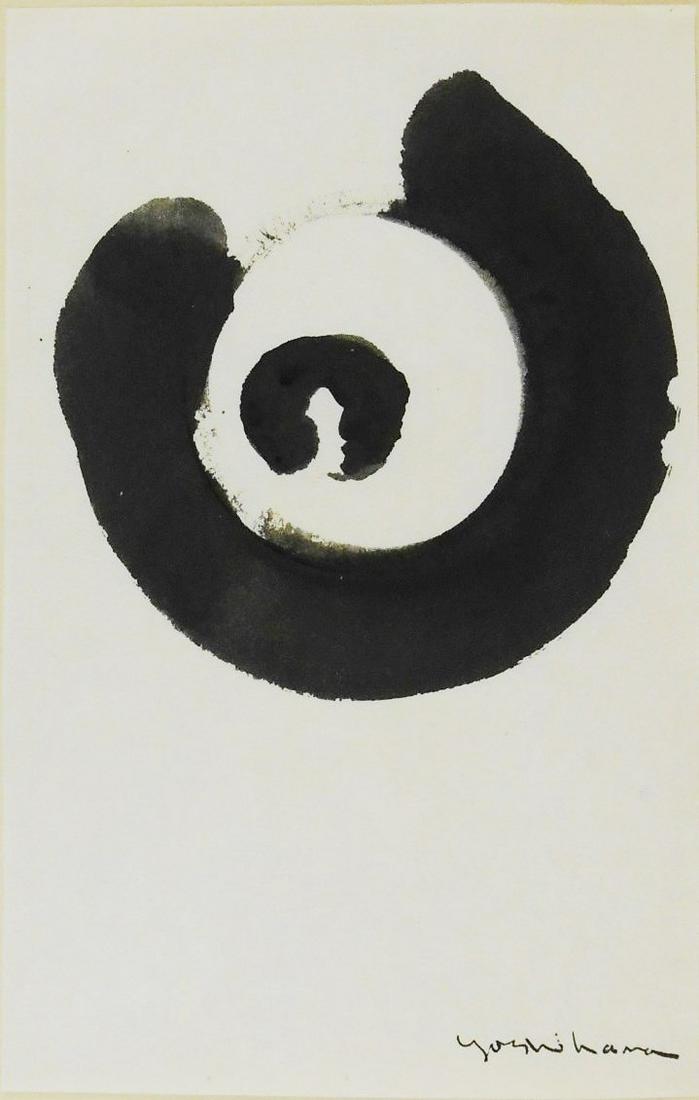 Jiro Yoshihara (1905 1972) Black Ink Abstract