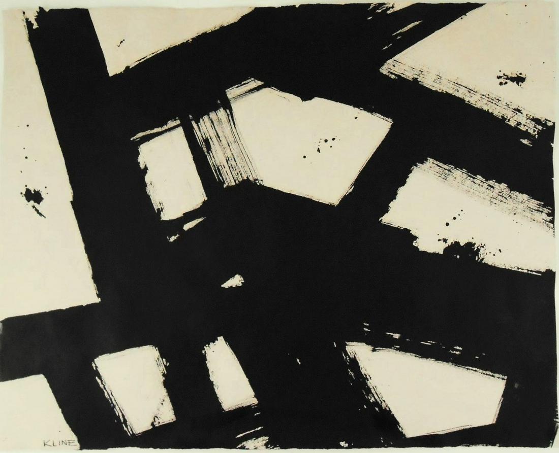 Franz Kline (1910-1962) Black Ink Drawing Auction