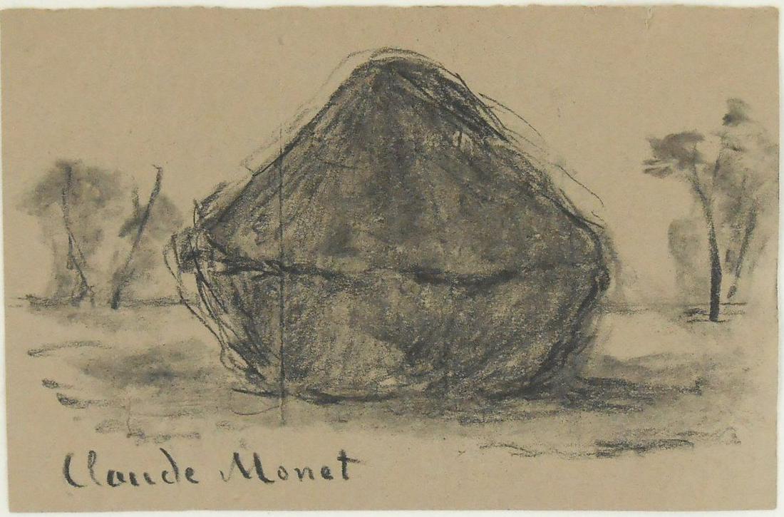 Claude Monet (1840-1926) Charcoal Drawing Auction