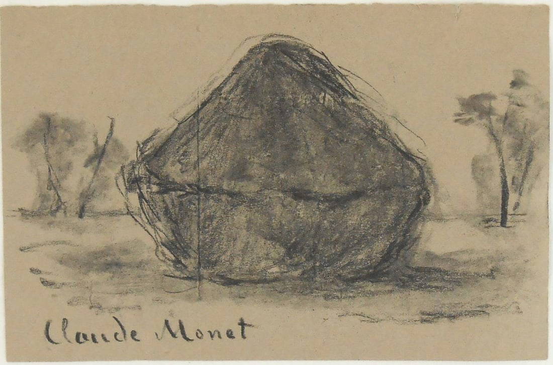 Claude Monet (1840-1926) Charcoal Drawing Auction