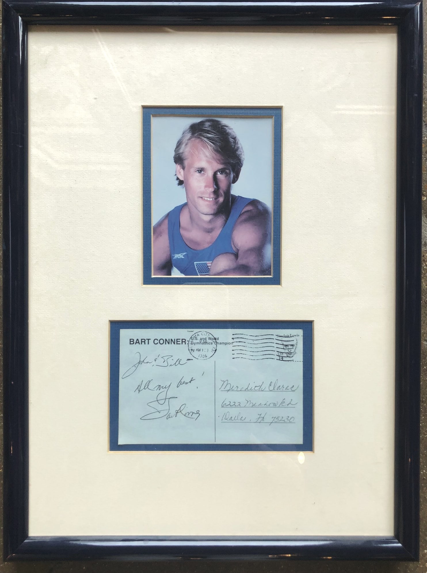 Bart Conner Olympic Gymnast Autograph Auction