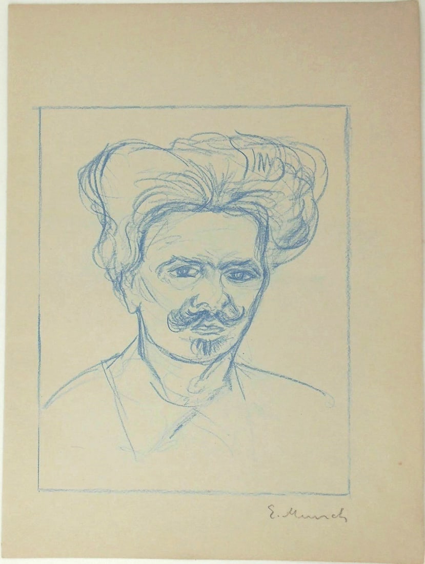 Edvard Munch* (1863-1944) Blue Pencil Drawing (see Disclaimer) Auction