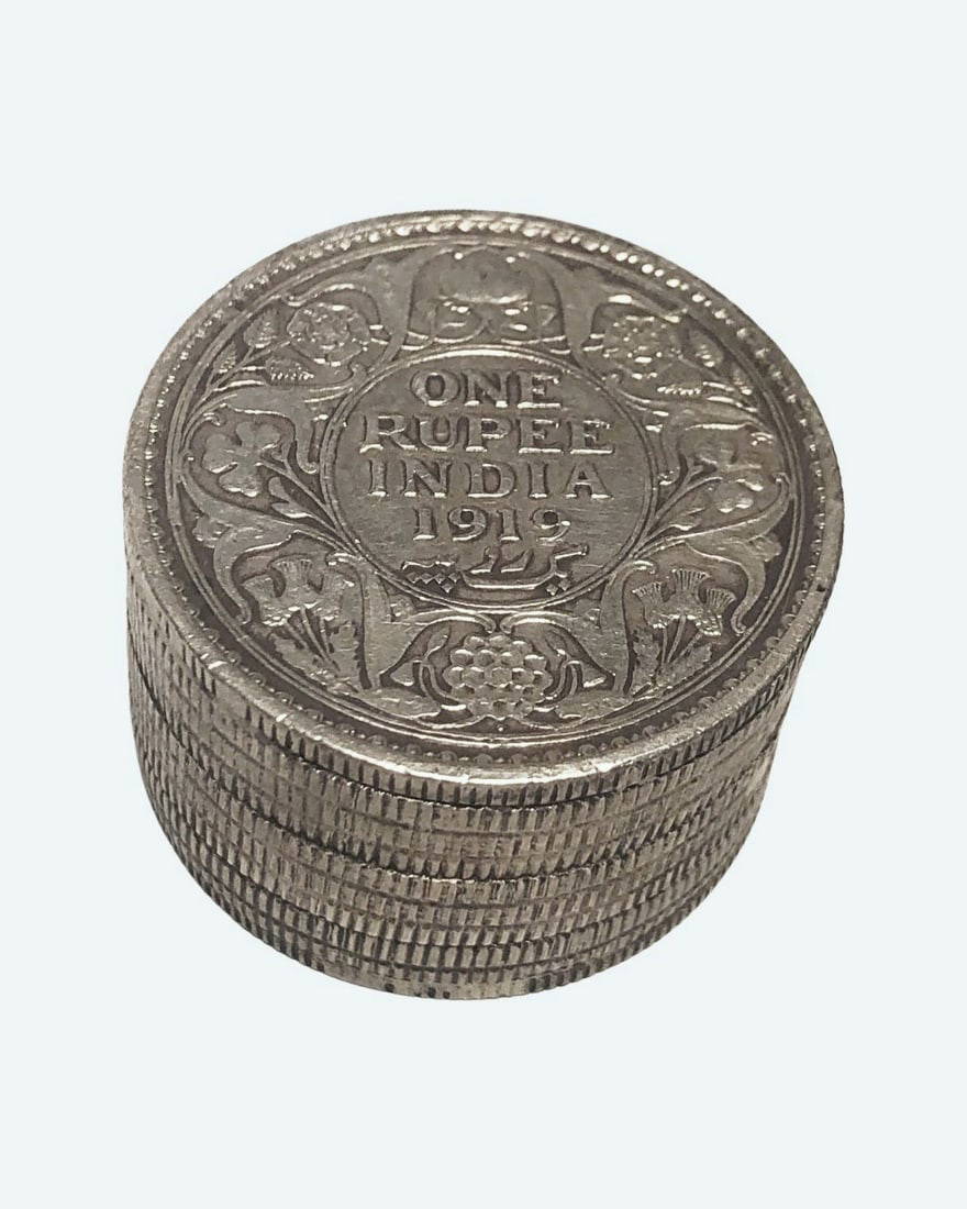 Silver Coin Pill Box, Circa 1919 Auction