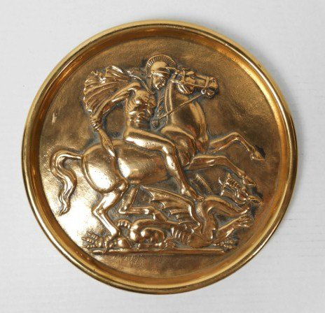 Bronze Plaque, St. George Slaying The Dragon