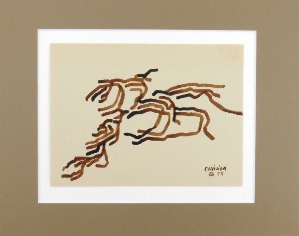 Eduardo Chillida (1924-2002) Sepia Ink Drawing - Apr 18, 2013 | Preston ...