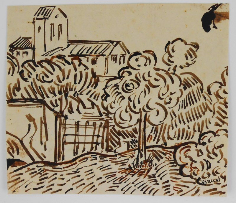 Vincent Van Gogh Pen & Brown Ink Drawing - Apr 28, 2014 | Preston Hall ...