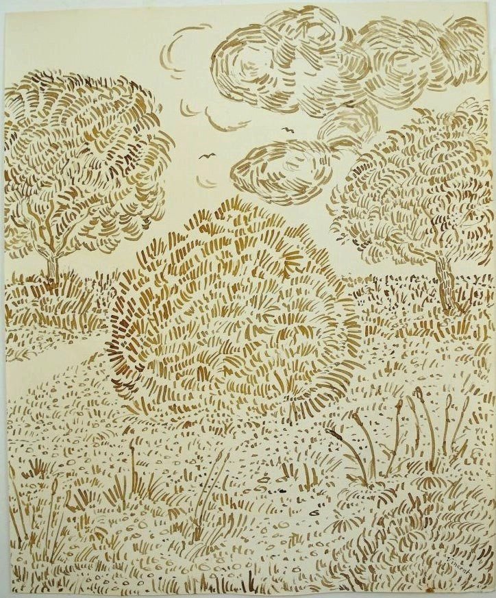 Vincent Van Gogh (1853-1890) Pen & Ink Drawing